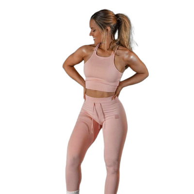 2021 summer new thread breathable women's solid color sportswear high waist yoga set two pieces tight sport suit ems