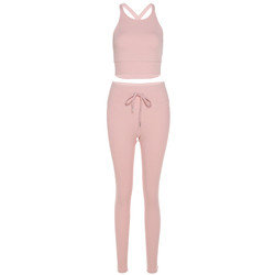 2021 summer new thread breathable women's solid color sportswear high waist yoga set two pieces tight sport suit ems