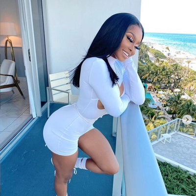 One Piece Long Sleeve Bodycon women Jumpsuits fitness Outfit  sports Suit Yoga Fitness Wear
