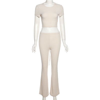 High Quality New sexy backless bind Fitness Activewear Sets Women Running Workout high waist trouser Sports Yoga Suit