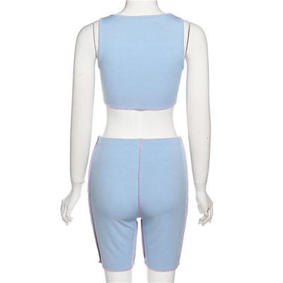 2022 summer sportswear Women fashion Reverse wear design Fitness Gym Wear Workout Suit Sport High Waist Shorts Yoga Set