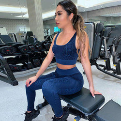 Fitness Yoga Set New Crop Top and Long Pant Athleisure Suit Gym Two Piece Set Sportswear