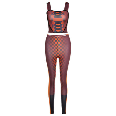 Gym Ladies Sports Outfit  Sleeveles  Exercise  Polyester  Material