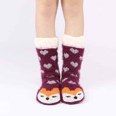 2021 Lovely adults chunky coral Christmas Slipper Socks Cozy Warm home Floor Socks winter socks for women