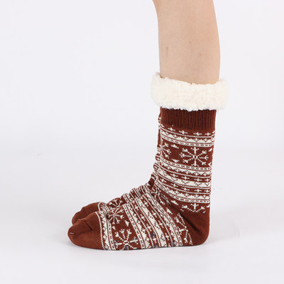 hot sales women winter warm socks with lots of colors antiskid socks mid-length knitted thick socks
