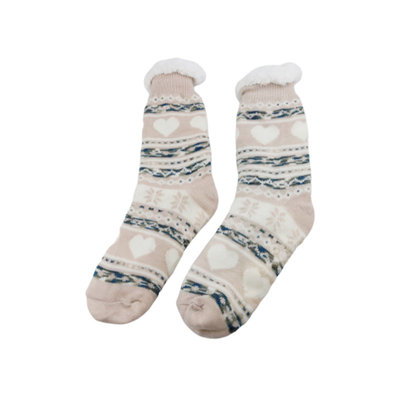 Thick Warm Knit Fuzzy Fluffy Slipper Socks Home Indoor Sherpa Lining Slipper Socks