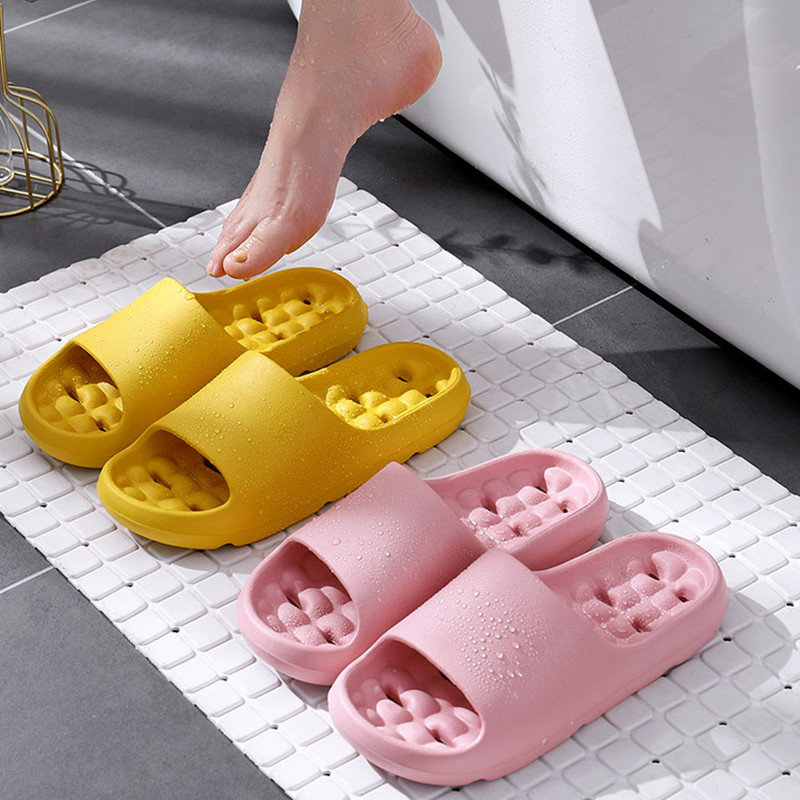 High Quality Women home indoor shoes footwear solid color couple sandals Ladies non-slip Slides Slippers for men hole shoes