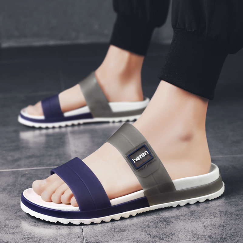 Beach shoes 2022 summer new male non-slip flat sandals Men waterproof outdoor soft sole slippers light
