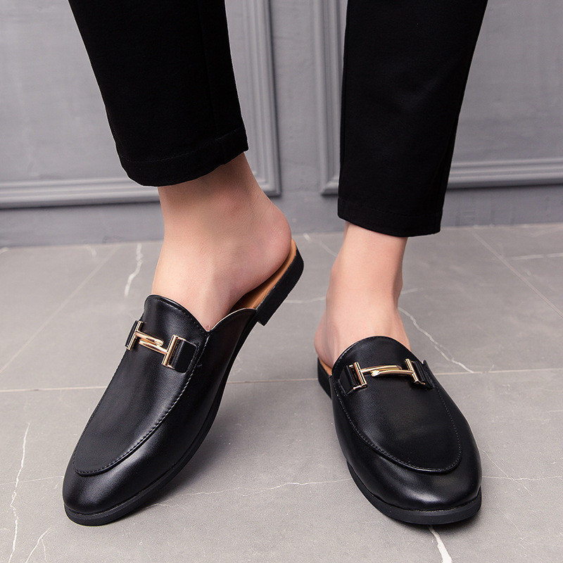 Flat Casual Men Casual Footwear British Style Leather  Formal