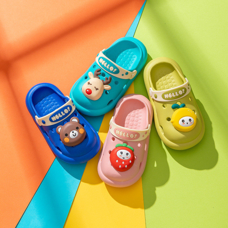 2021 New Style High Quality Children Slides Slippers Fashion Kids beach Sandals Comfortable house shoes For Boy