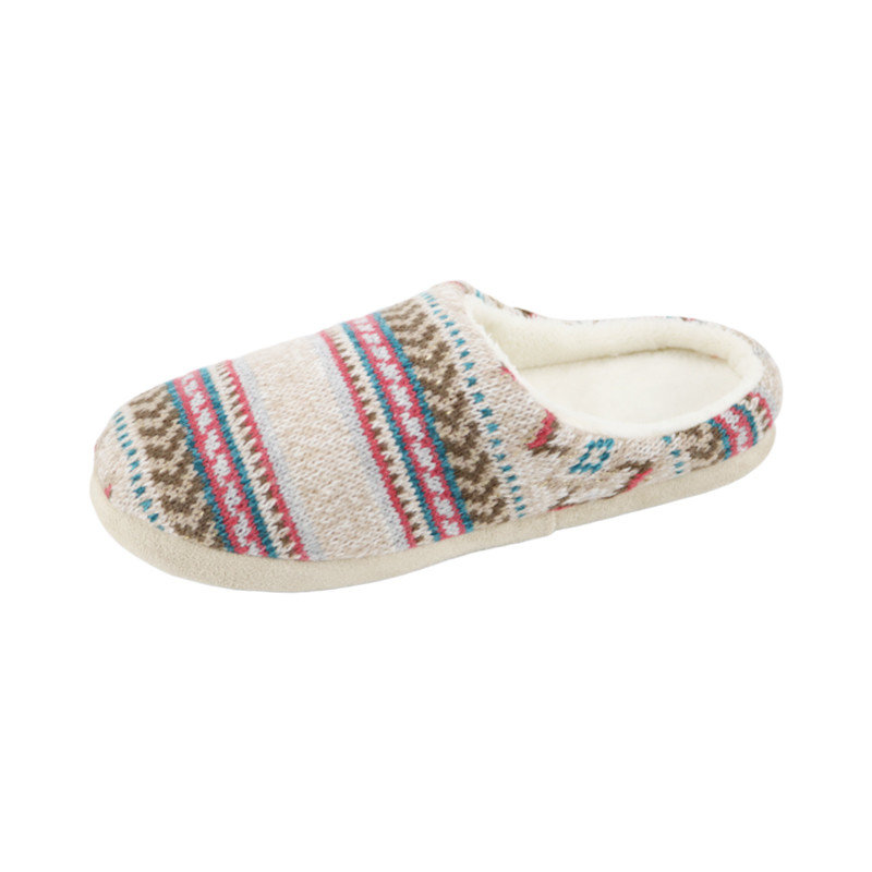 TPR Soft Sole Women Slipper Shoes Spring Indoor Knitted Fabric