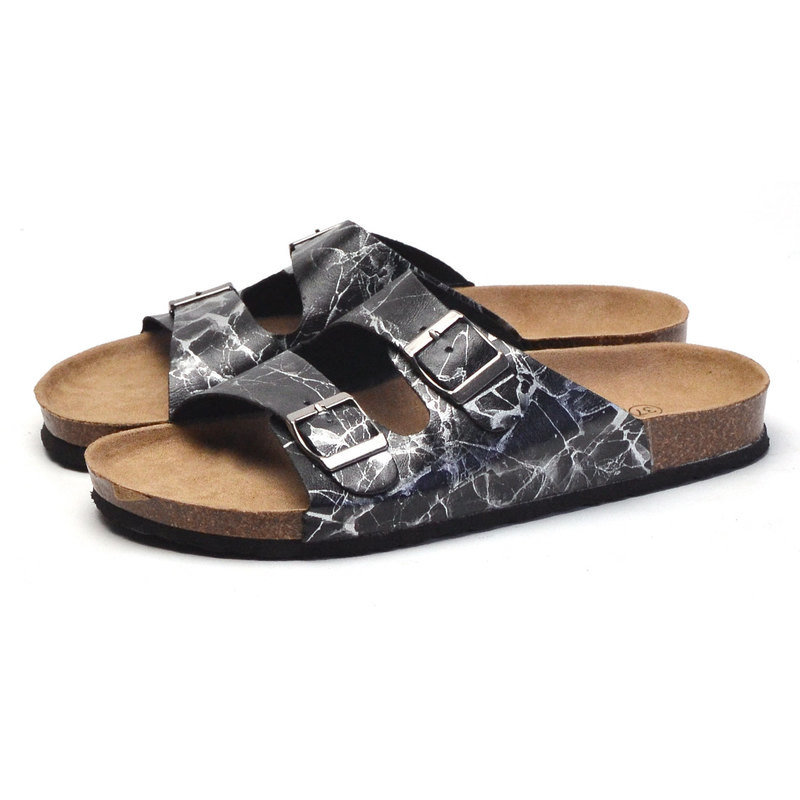 2021 summer Hot Selling ladies sandal Flat Double Strap Buckle Fashion Design Outdoor ladies cork slippers other trendy shoes