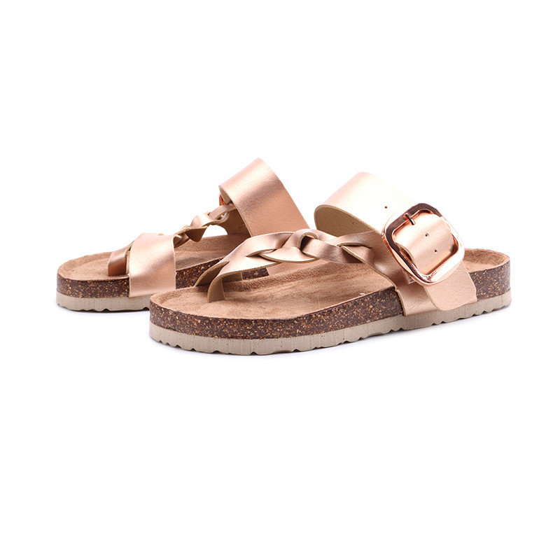 Leisure Summer Beach Shoes Flat With Cork Anti Slippery Comfortable