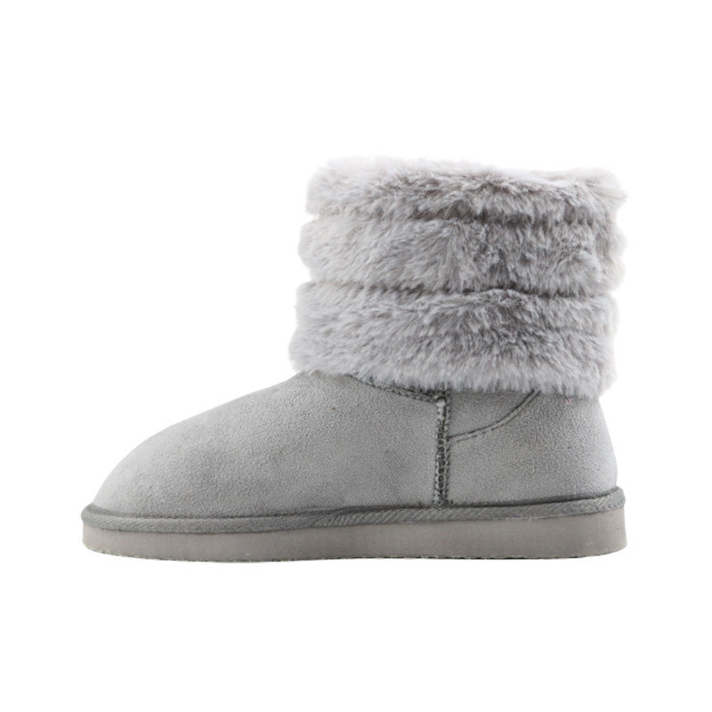 winter faux suede half booties suede ankle snow boots for women
