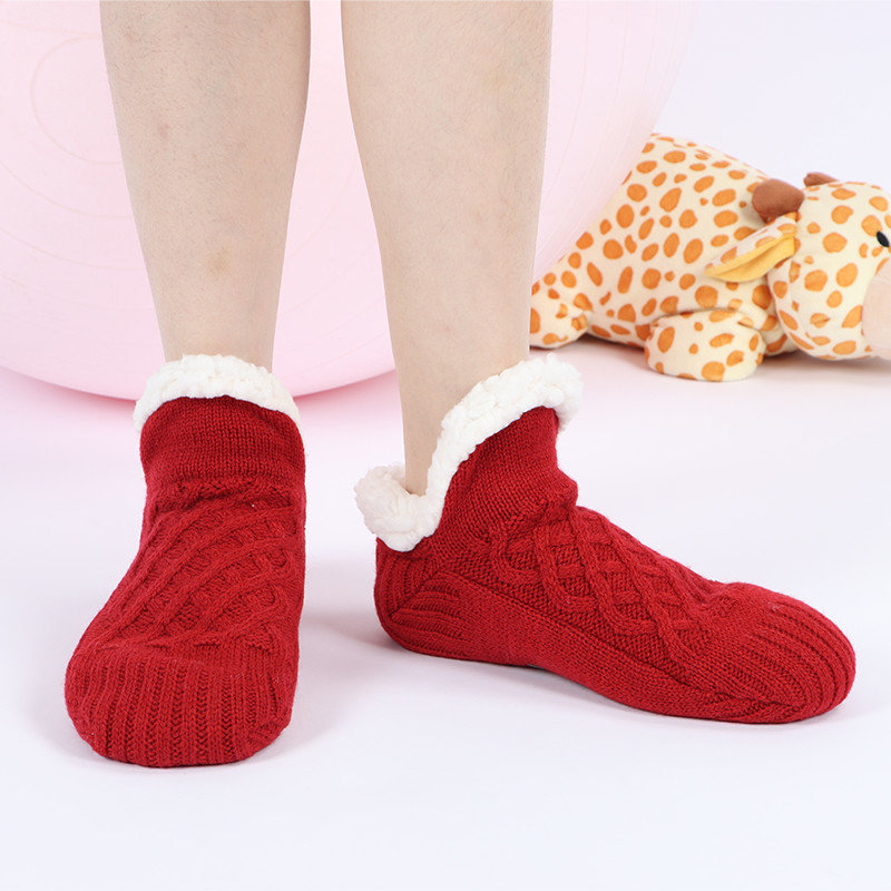 new arrival adult warm soft thick house shoes cosy home sleep floor fuzzy slipper women winter fluffy socks