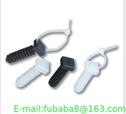 Nylon screw type cable tie mounts