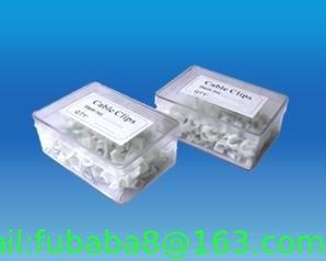 Plastic boxed cable clips