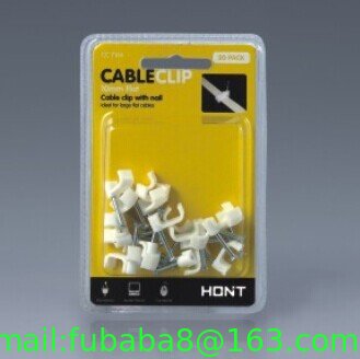 Blister card packing cable clips