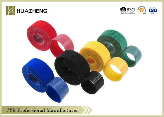 Colorful Nylon Double Sided Hook And Loop Tape With Plastic Buckle 20MM - 110MM