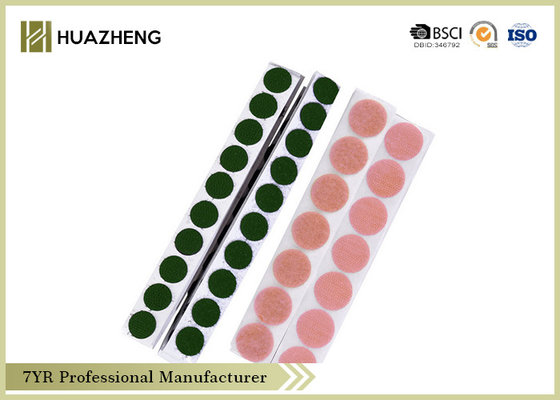 Small Double Sided Coloured Hook And Loop Dots 30% Polyester RoHS PAHs