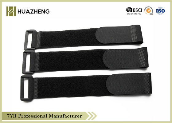 Customized Black Pallet Hook Loop Straps Wrap Embroider Logo