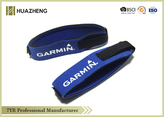 OEM / ODM Blue Customized Hook And Loop Cinch Straps For Running Racing