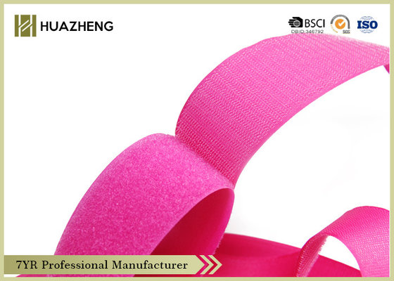 Recyclable Hook And LoopCable Straps Soft Self Adhesive 50 mm Pink For Beauty