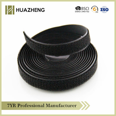 Black Nylon Hook Loop Tape Roll Resusable High Temperature Resistant