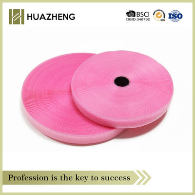 Pink Durable Nylon Hook and Loop Fastener Tape for Shoes , Tent