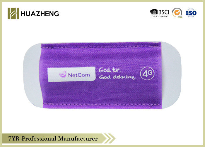 Beautiful Purple Reusable Knee / Wrist Hook And Loop Ski Straps Sew On Logo