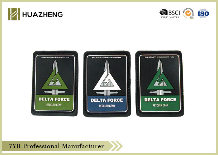 Square Coloured PVC Badge For Luggage / Power Tools Different Sized