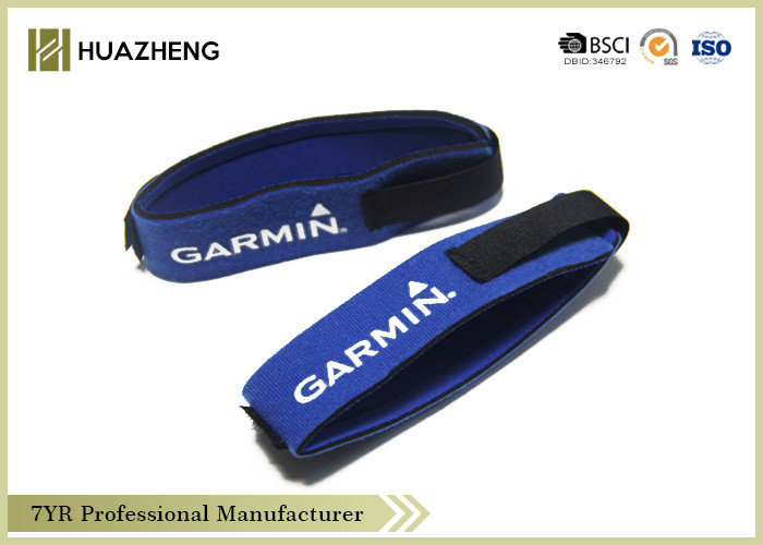 OEM / ODM Blue Customized Hook And Loop Cinch Straps For Running Racing