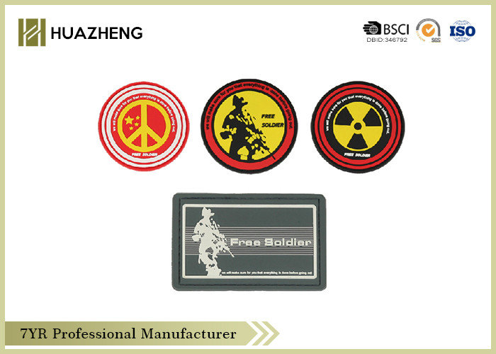 Army Morale Patches Various Sized , Self Stick Hook And Loop Tape