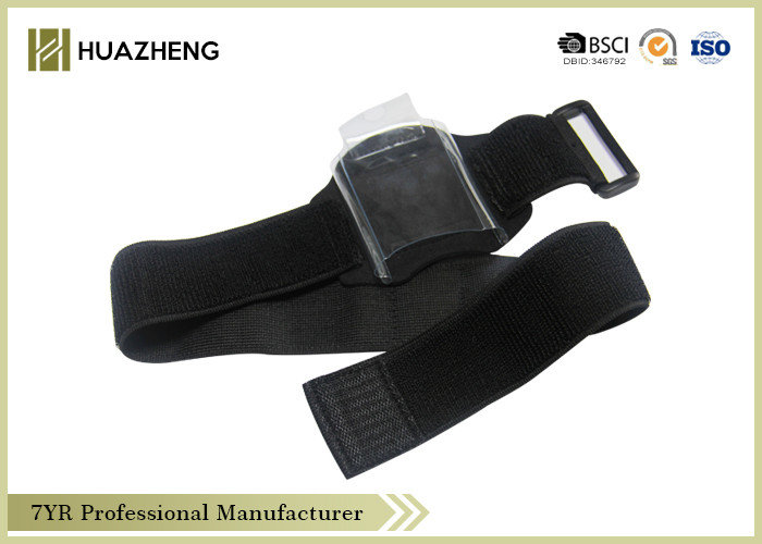Black Arm Holster Elastic Hook And Loop Strap for Box or Personal Information Card