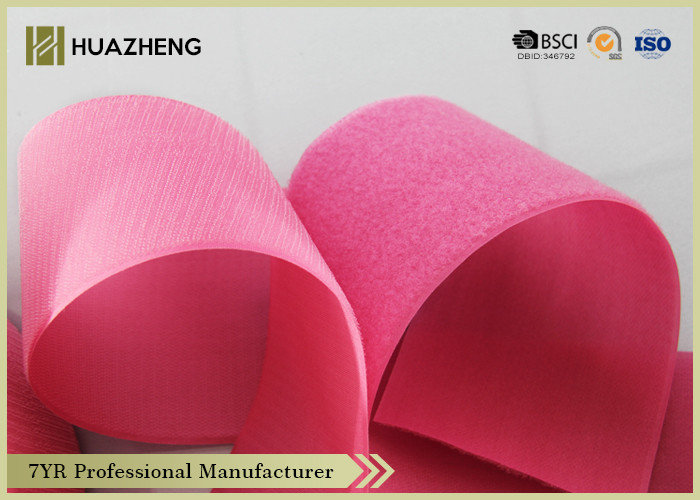 Different Size and Pink Hook Loop Tape For Garment Accessories