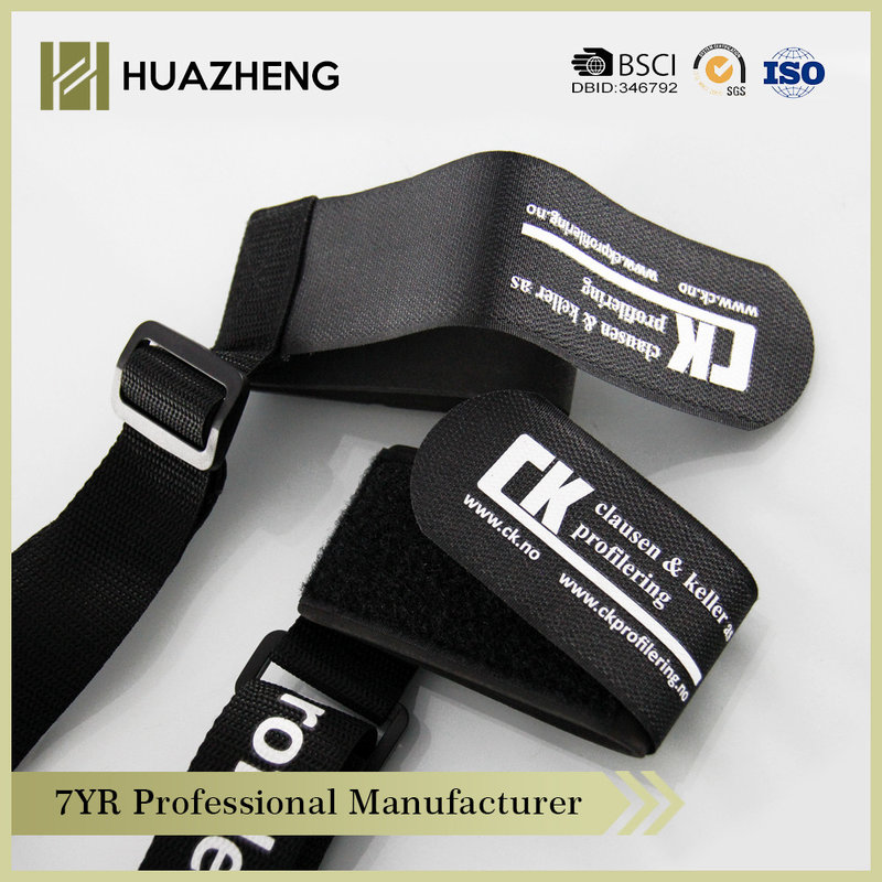 Black Recyclable Hook And Loop Ski Band For Wrist Protection SGS Certification