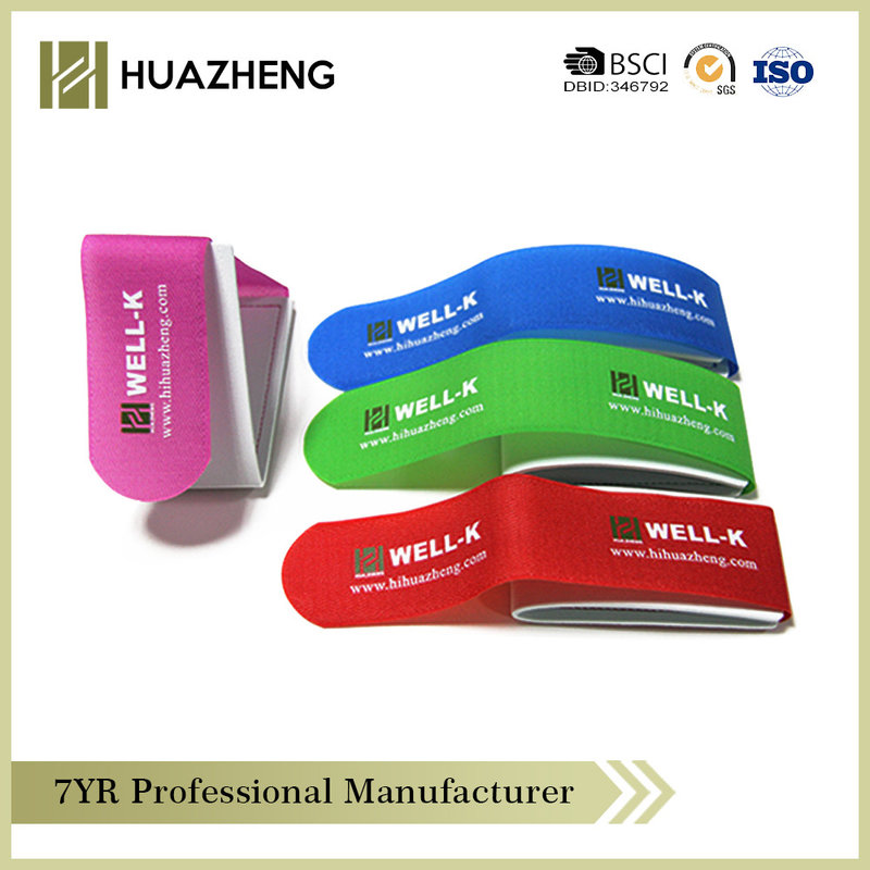 Silk Screen Colorful Ski Straps , Custom Hook And Loop Straps