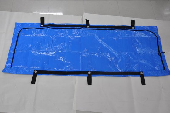 Cloro las bolsas para transportar cadáveres tejidas azules libres del PE y de los PP 6 manijas aseguradas remaches