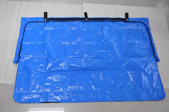 Cloro las bolsas para transportar cadáveres tejidas azules libres del PE y de los PP 6 manijas aseguradas remaches
