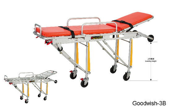 Aluminum Alloy Ambulance Stretcher , Auto Loading Stretcher Folding Elevator