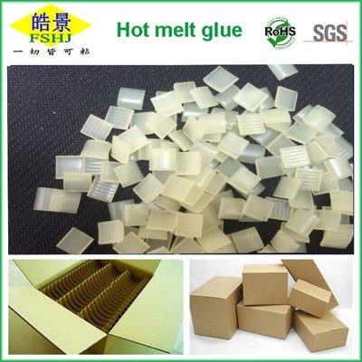 Box Packing Eva Based Hot Melt Adhesive , Yellow Transparent Hot Glue Granule