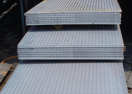 Lentils Surface Checker Plate Steel Sheets / Coil Thickness 3mm - 12mm
