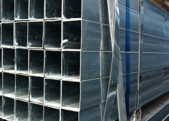 Pre Galvanized Square Tubing , 0.5mm - 5.75mm Thickness ERW Steel Tube