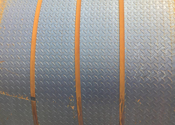 Hot Rolled Checkered Steel Plate Width 750 - 1500 Mm SS400 Grade Material