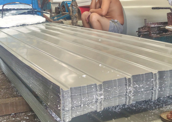 Structural Color Coated Steel Roofing Sheet Width 1200mm 60 - 120g / M2 Coating