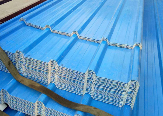 Structural Color Coated Steel Roofing Sheet Width 1200mm 60 - 120g / M2 Coating