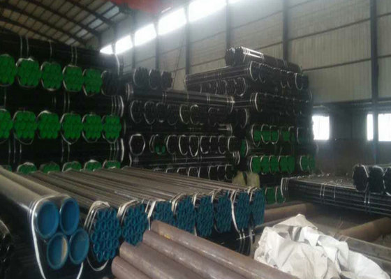 Painted Seamless Black Pipe , Optional Length High Stress Seamless Steel Tube