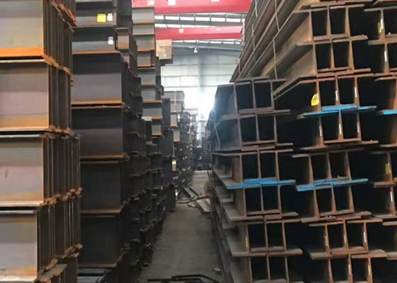 Galvanized H Steel Beam , 8mm - 28mm Flange Thickness Structural Steel H Beam