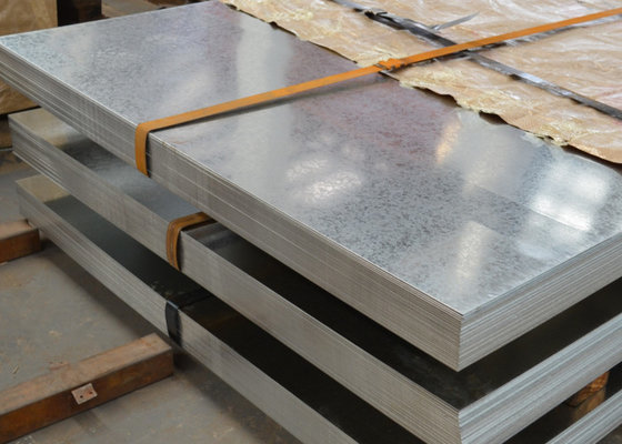 Hot Dip Galvanised Metal Sheet , 40 - 275g Zinc Layer Galvanized Steel Panels