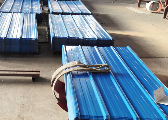 ISO9001 Color Coated Steel Roofing Sheet 3000 - 12000mm Length Optional